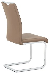 Jídelní židle NADIA, chrom/latte koženka