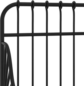 Prodloužitelný rám postele černý kov 80 x 130/200 cm 324740