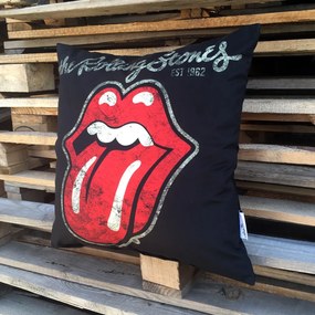 Dekorační polštářek Rolling Stones Black