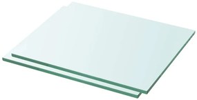 Policové desky 2 ks sklo čiré 30 x 20 cm 3051549