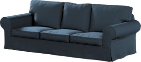 Potah na pohovku IKEA  Ektorp 3-místná, nerozkládací barva modrá látka pletený vzor