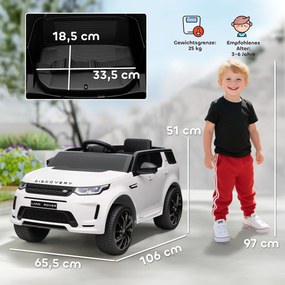 AIYAPLAY dětské elektrické autíčko 12V dětské autíčko s dálkovým ovládáním 2.4G, hudba, klakson, elektrické autíčko s LED světly, připojení USB/MP3, …