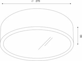 Brilagi - LED RGBW Stmív. strop. sv. CARVALHO 1xE27/15W/230V Wi-Fi dub pr. 27,5