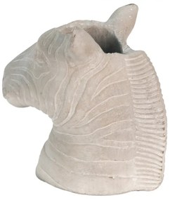 Cementový květináč v designu hlavy zebry – 16x10x15 cm