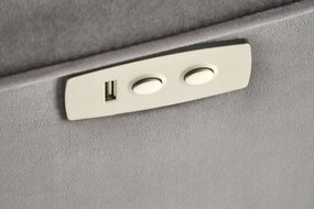 Masážní křeslo Semir s ovladačem a USB portem popelavě šedé