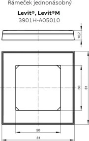 ABB Levit rámeček bílá/ledová bílá 3901H-A05010 01