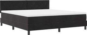 Postel s boxspringem s čelo Černá 180 x 200 cm samet 3339256