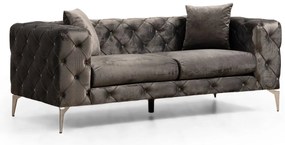 Designová sedačka Rococo 197 cm antracitová