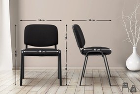 Konferenční židle Ken látka – černá