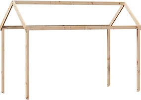 Patrová postel se střechou 75 x 190 cm masivní borové dřevo 3282141