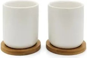 Bredemeijer Bamboo-Coaster Sada hrnků s bambusovými podtácky / 2 ks /