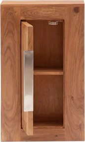 furniture-nabytek.cz - Koupelnová sada Osvaro akácie - Stříbrné kovové úchytky