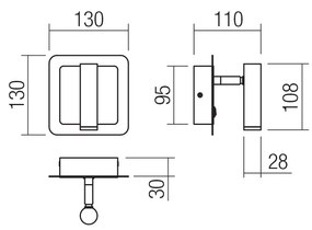 Smarter Nástěnné LED svítidlo Closer, v.13cm Barva: Bílá