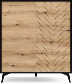PSK Komoda DARA, Dub Evoke/Černá 104 cm