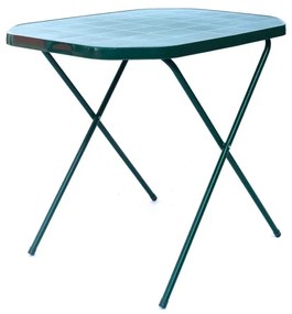 ROJAPLAST Campingový stůl - CAMPING 3, 70x53 cm, plastový/kovový Barva: zelená