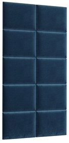 Set 10 čalouněných panelů Quadra 100x200 cm (modrá). 1051974
