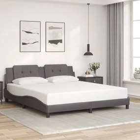 Rám postele s LED bez matrace Zadar šedý 180 x 200 cm 3214127
