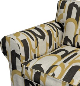 Potah na pohovku IKEA  Ektorp 3-místná, rozkládací STARÝ MODEL PIXBO barva vícebarevná látka pletený vzor, vzorované
