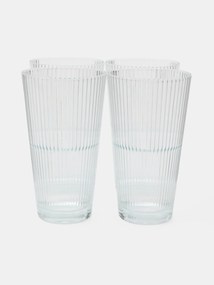 Sinsay - Sada žebrovaných sklenic 4 pack - clear