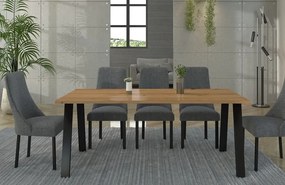 Casarredo - Komfort nábytek Jídelní stůl KOLINA 138x90 cm, černá/artisan