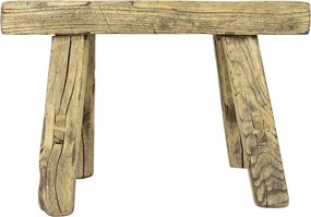 Stolička z recyklovaného jilmového dřeva - 25*12*20cm