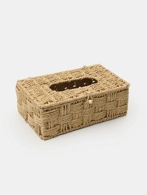 Sinsay - Pletená krabička na kapesníky - béžová