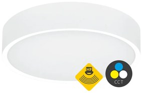 LED sv. vč. HF senz. 25W,CCT, 2750lm,IP65,bílá