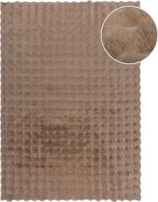 Flair Rugs, Kusový koberec Waffle Faux Fur Taupe, 180x290, hnědá, ložnice