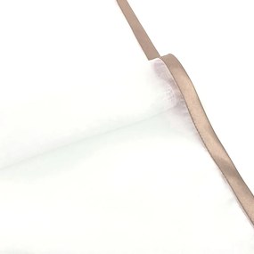 Hotová záclona voál se saténovou stužkou - béžová 100x300 cm