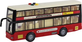 LEAN Toys Patrový městský autobus se světly a zvuky červený 1:16