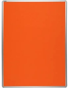 Textilní nástěnka ekoTAB v hliníkovém rámu, 1200 x 900 mm, oranžová