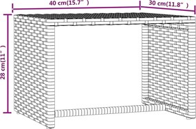 vidaXL Zahradní lehátka 2 ks se stolkem polyratan [319635] Barva: Šedá