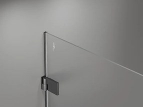Mexen Lunar-B Duo výklopný sprchový kout 100 x 100 cm, čiré sklo, broušený grafit, 832-100L-100P-66-00