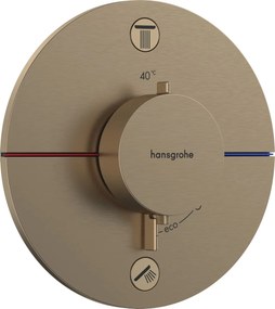 Hansgrohe ShowerSelect Comfort S, termostat pod omítku pro 2 spotřebiče, kartáčovaný bronz, HAN-15554140