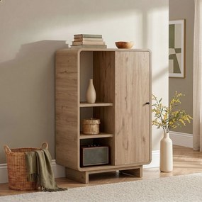 Skříňka v dekoru dubu ve světle přírodní barvě 70x110x34 cm Torina – Nordure