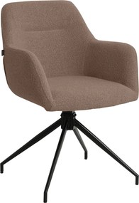 Jídelní židle Merlinda látka Teddy – hnědá