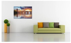 Malvis ® Obraz Karlův most při západu Velikost (šířka x výška): 60x40 cm