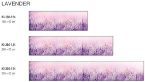 DIMEX | Fototapeta do kuchyně Levandule KI-180-124 | 180 x 60 cm | fialová, růžová
