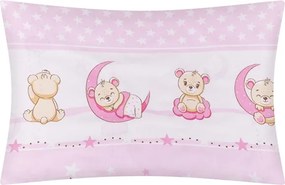 Bellatex Polštářek VIOLA 40x60 cm Medvídek Růžová,Bílá