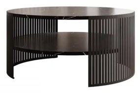 Konferenční stolek Zinzit, Barva: černá / bílý mramor