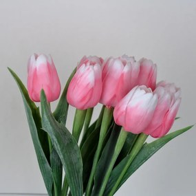 Tulipán růžovo-bílý 43cm
