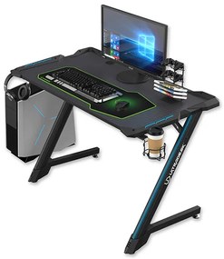 Herní stůl ULTRADESK SPACE V2 – 113x61.5x77.5 cm, podsvícený, s XL podložkou pod myš