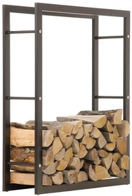 Stojan na palivové dřevo Keri 25x100x100, černý matný