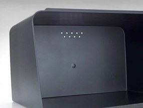Chlebník s krájecí deskou KUBO, černý, WENKO