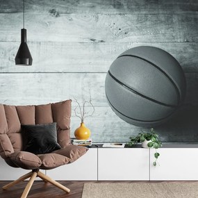 Fototapeta Basketbalový Míč Na Pozadí Desky Hladký vinyl 254x184