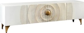 Designový TV stolek Venetia 180 cm bílé mango