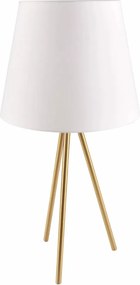 Stolní lampa Elena bílo-zlatá 1xE27 Goldlux