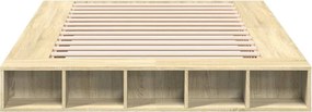 Rám postele dub sonoma 160 x 200 cm kompozitní dřevo 3280463