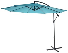 Slunečník Acerra Ø 3m polyester/ocel - tyrkysově-modrý bez stojanu