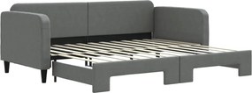 Válenda s přistýlkou tmavě šedá 90 x 200 cm textil 3196817